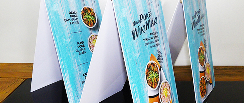 Display de mesa - Ideal para eventos | F9 - Comunicação Visual